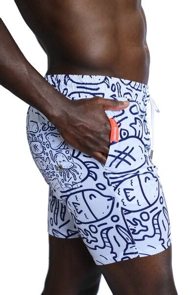 Enzo Stanley Mens Patterned Swim Shorts Trendyol
