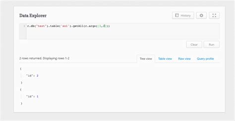 Rethinkdb Python Query Returns Result Different From Data Explorer