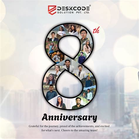 Companyanniversary Celebration Growth 8years Success Itcompany