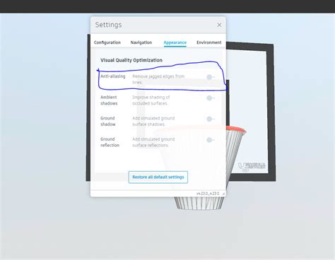 Trying To Set The Anti Aliasing Property In Autodesk Forge For 2d