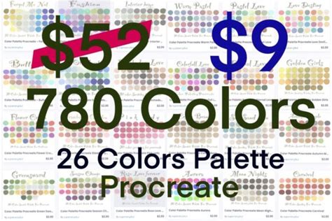 Procreate Color Palette Colorful Bundle Bundle Creative Fabrica