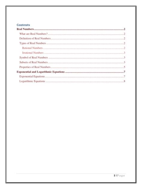 Maths Project 20 Pdf Numbers Logarithm