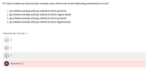 Solved If Y Axis Is Taken As Internuclear Nuclear Axis Chegg Com