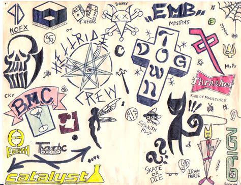 Early 2000s Doodle Sheet By Corpsecrank On Deviantart