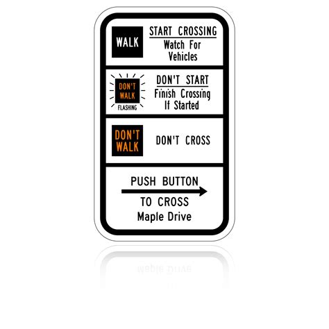 Pedestrian Crossing Mutcd R10 3g Signal Sign Walkdont Walk
