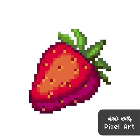 Strawberry Pixel Art At Curtis Nicholas Blog