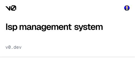 Isp Management System V0 By Vercel