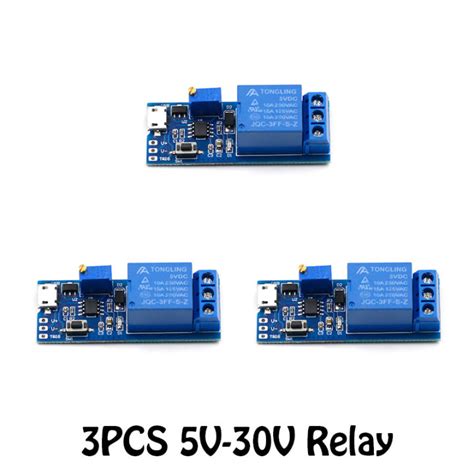 PCS V V Micro USB Power Adjustable Delay Relay Timer Control Module Trigger Delay Switch