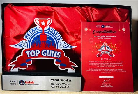 Pramil Gadekar On Linkedin Kotakmahindrabank Hardworkpaysoff Awardwinning Topguns