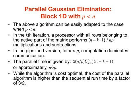 Ppt Dense Matrix Algorithms Ananth Grama Anshul Gupta George Karypis And Vipin Kumar