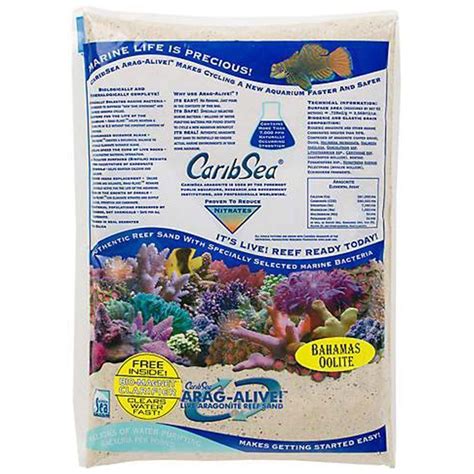 Caribsea Arag Alive Bahamas Oolite Canlı Akvaryum Kumu 907 Kg Evcilal