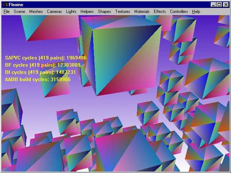 Sweep And Prune Benchmark