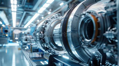 Advanced Aerospace Engine Production Facility With Precision Tools And