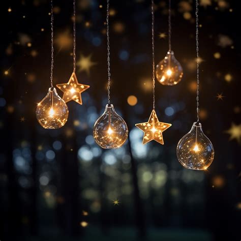 Premium Ai Image A String Of Five Stars Twinkling With Mysterious Light