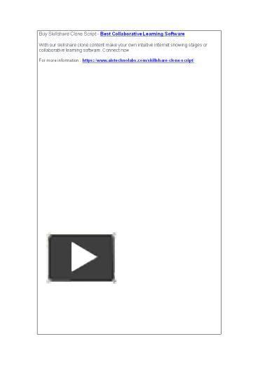 Ppt Buy Skillshare Clone Script Best Collaborative Learning