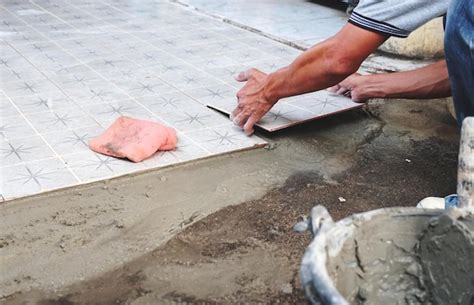 Premium Photo Floor Tiles Installation Ceramic Tiles And Tools For Tiler Home Improvement