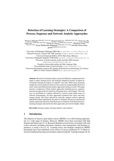 pdf detection of learning strategies a comparison of process
