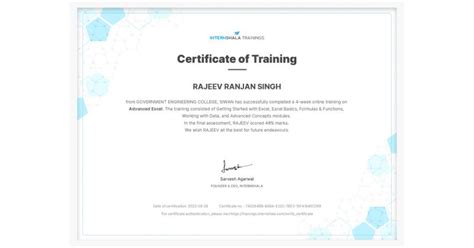 rajeev ranjan singh on linkedin successfully completed the advanced