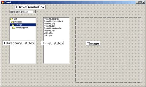 Delphi Tips入門画像の表示ファイル名を指定して表示