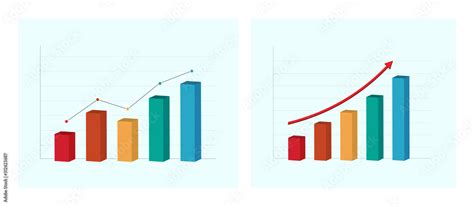 Business Graph And Chart Successful Concept Vector Illustration Stock Vector Adobe Stock