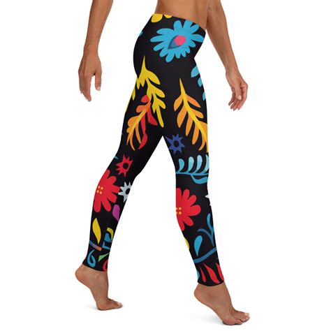Mexican Floral Patter Leggings Latina Style House Of Locos