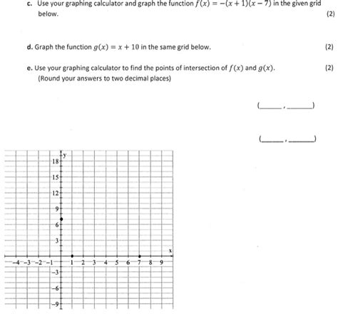 Solved C Use Your Graphing Calculator And Graph The