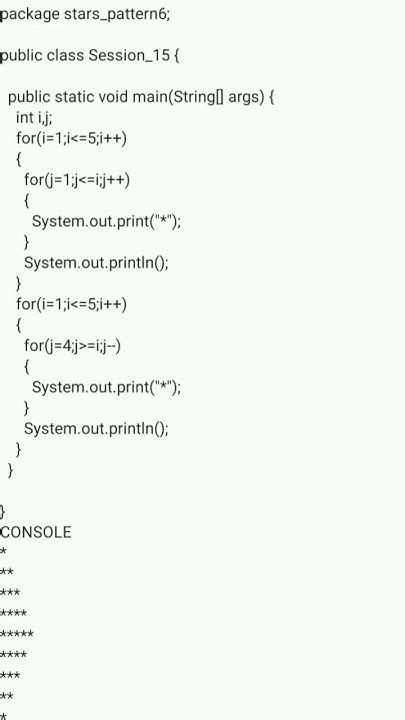 Days 05 Half Diamond Star Pattern Java Youtube
