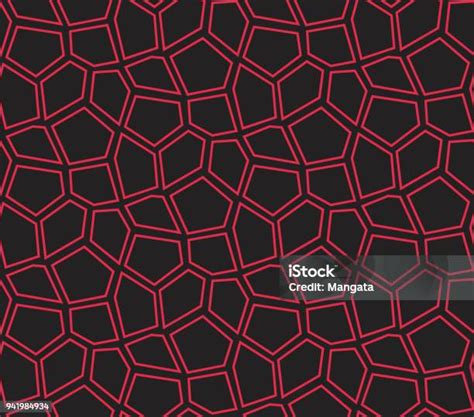 Seamless Vector Mosaic Pattern Irregular Cells Background Voronoi