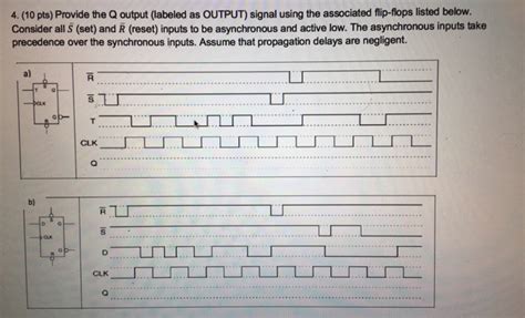 Solved 4 10 Pts Provide The Q Output Labeled As OUTPUT Chegg Com