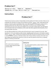Problem Set Principles Of Finance Pdf Problem Set Due May At Pm Points