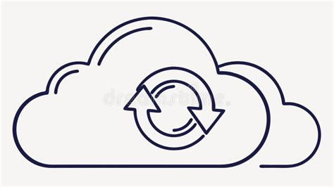 Cloud Sync Icon Data Synchronization Cloud Service Sync Symbol Vector Design Generative Ai