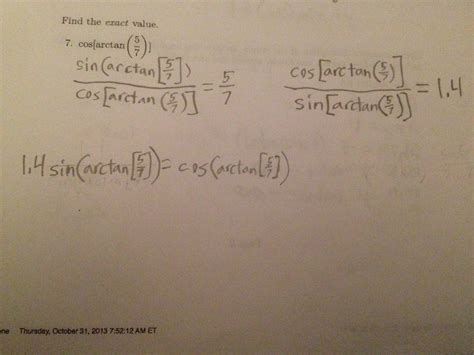 Exact Values Of Trig Functions Math Mistakes