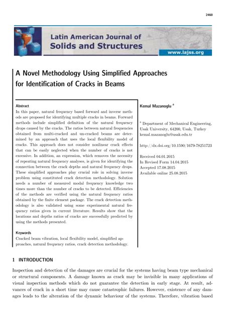 Pdf A Novel Methodology Using Simplified Approaches For