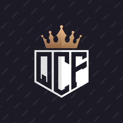 Premium Vector Luxury Qcf Logo With Crown Elegant Initials Qcf Letter