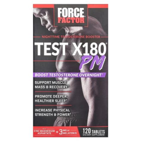 Force Factor Test X180 Pm Nighttime Testosterone Booster 120 Tablets