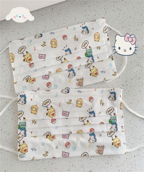 💛당일 인싸템💛 포켓몬 짱구 캐릭터 마스크 귀여운 어른 성인 위생 일회용 마스크 중 고등학생 에이블리