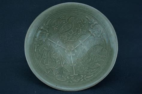 희귀 송나라 도자기 그릇 야오 주 가마 그릇 19 Cm 직경 새 손으로 그린 공예품 장식 컬렉션 및 장식품craft Collectionbirds