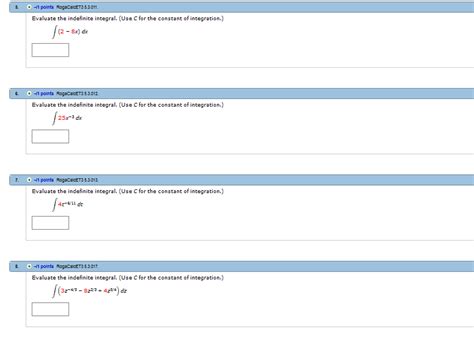 Solved Evaluate The Indefinite Integral Use C For The Chegg