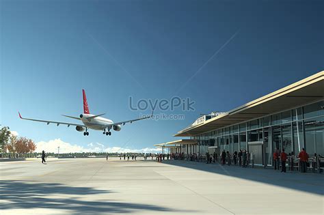 공항에서 비행기