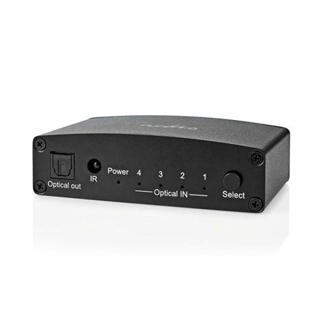 4 Port Optical Spdif Toslink Switch 4 In 1 Out Remotemanual Control