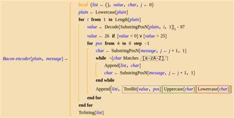 Bacon Cipher Rosetta Code