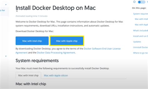 comment installer docker sur macos stacklima
