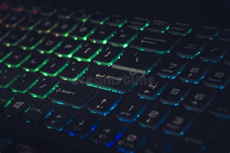 Backlight Gaming Keyboard With Versatile Color Schemes Editorial Photography Image Of Color