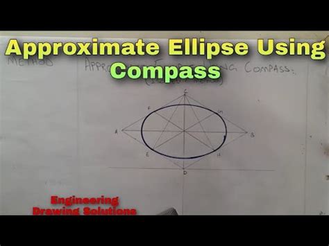 HOW TO DRAW ELLIPSE USING COMPASS ENGINEERING DRAWING SOLUTIONS YouTube