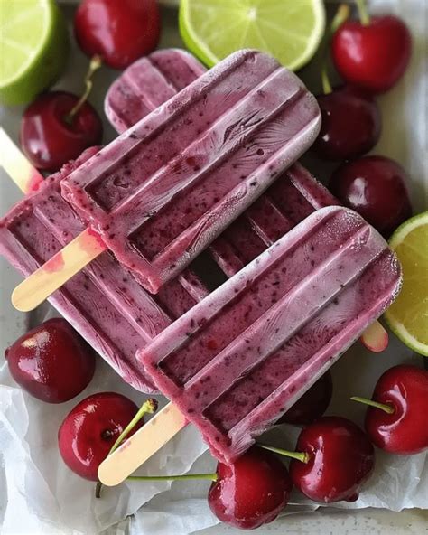Cherry Lime Ice Pops Recipes Smile