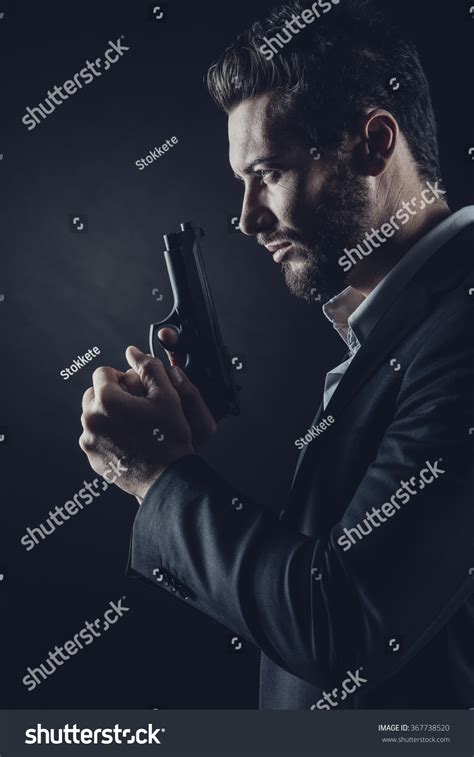 Handsome Man Gun Images Stock Photos Vectors Shutterstock