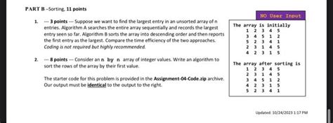 Solved 1 3 Points Suppose We Want To Find The Largest
