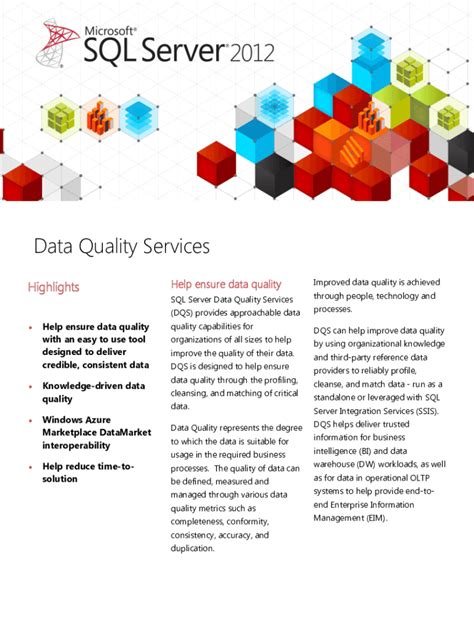 Fillable Online Sql Server Data Quality Services A Knowledge Driven Data Fax Email Print