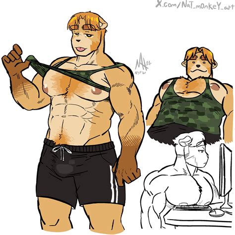 Rule 34 3 Anthro Big Breasts Big Muscles Bulge Through Clothing Bulge Under Clothes Dilf