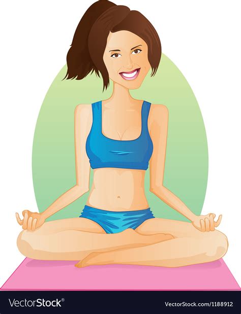 Yoga Girl Royalty Free Vector Image Vectorstock